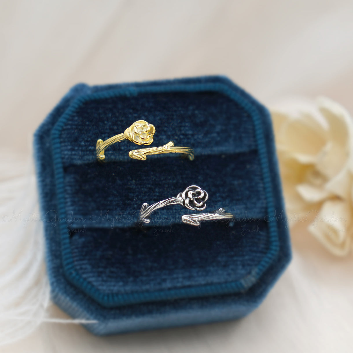 Thorned Rose Ring | Nature Inspired Rings | Mystic Garden Jewel