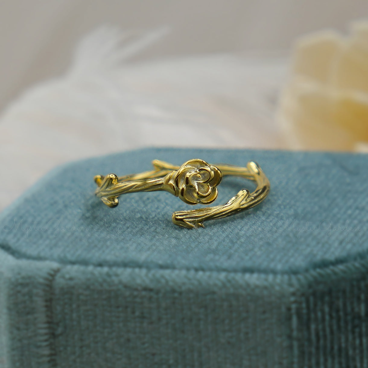 Thorned Rose Ring | Nature Inspired Rings | Mystic Garden Jewel