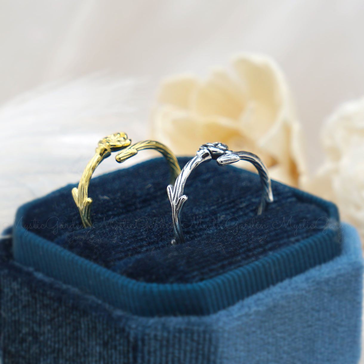 Thorned Rose Ring | Nature Inspired Rings | Mystic Garden Jewel